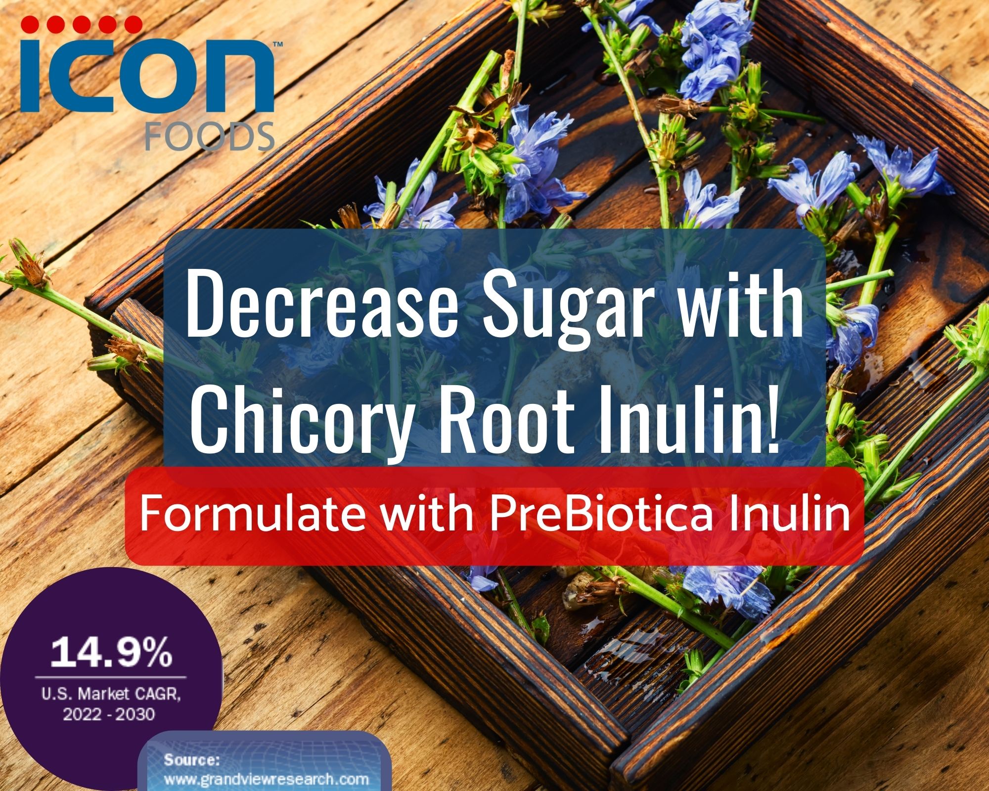 Decrease Sugar with Chicory Root Inulin! - Icon Foods