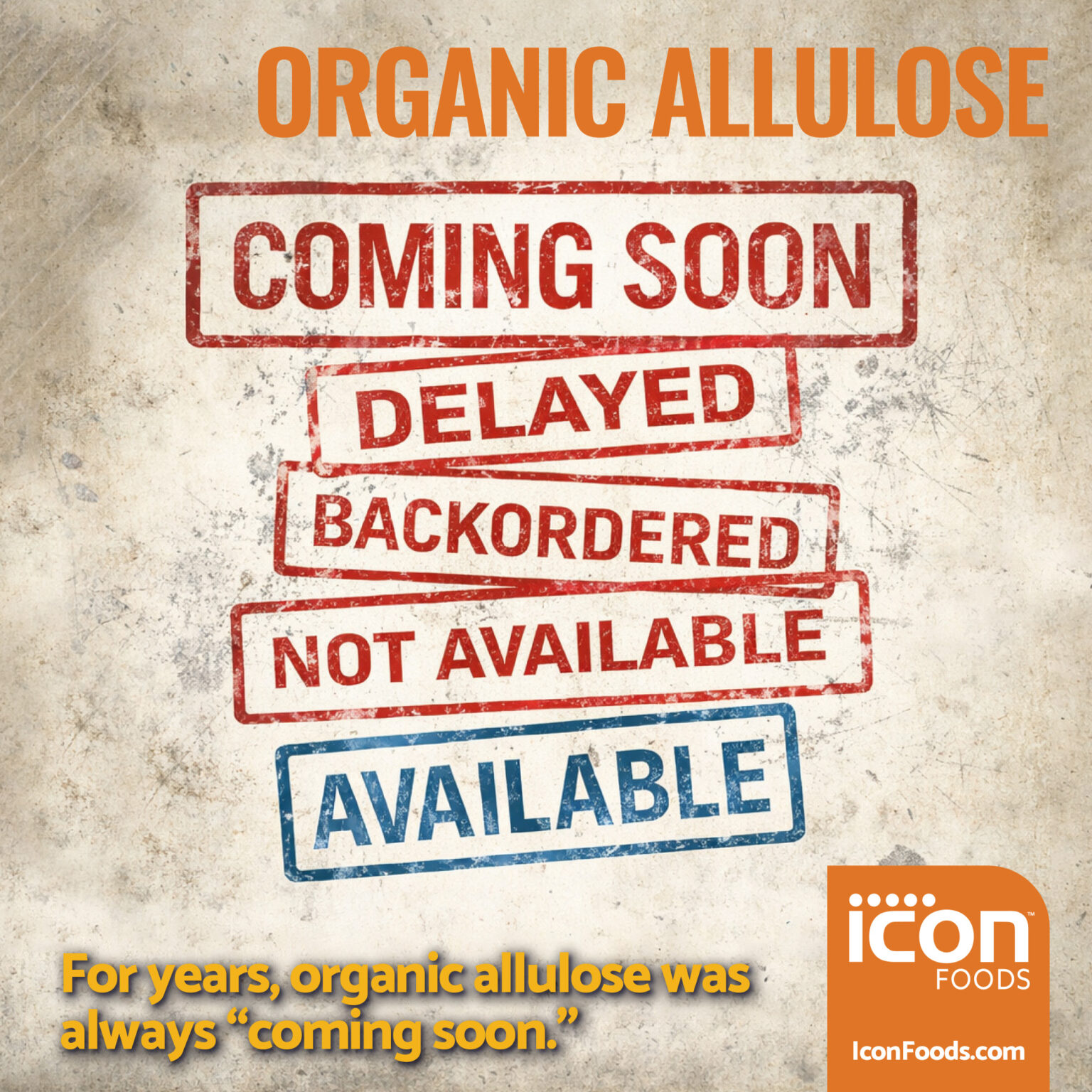 Organic Allulose Has Landed - Icon Foods